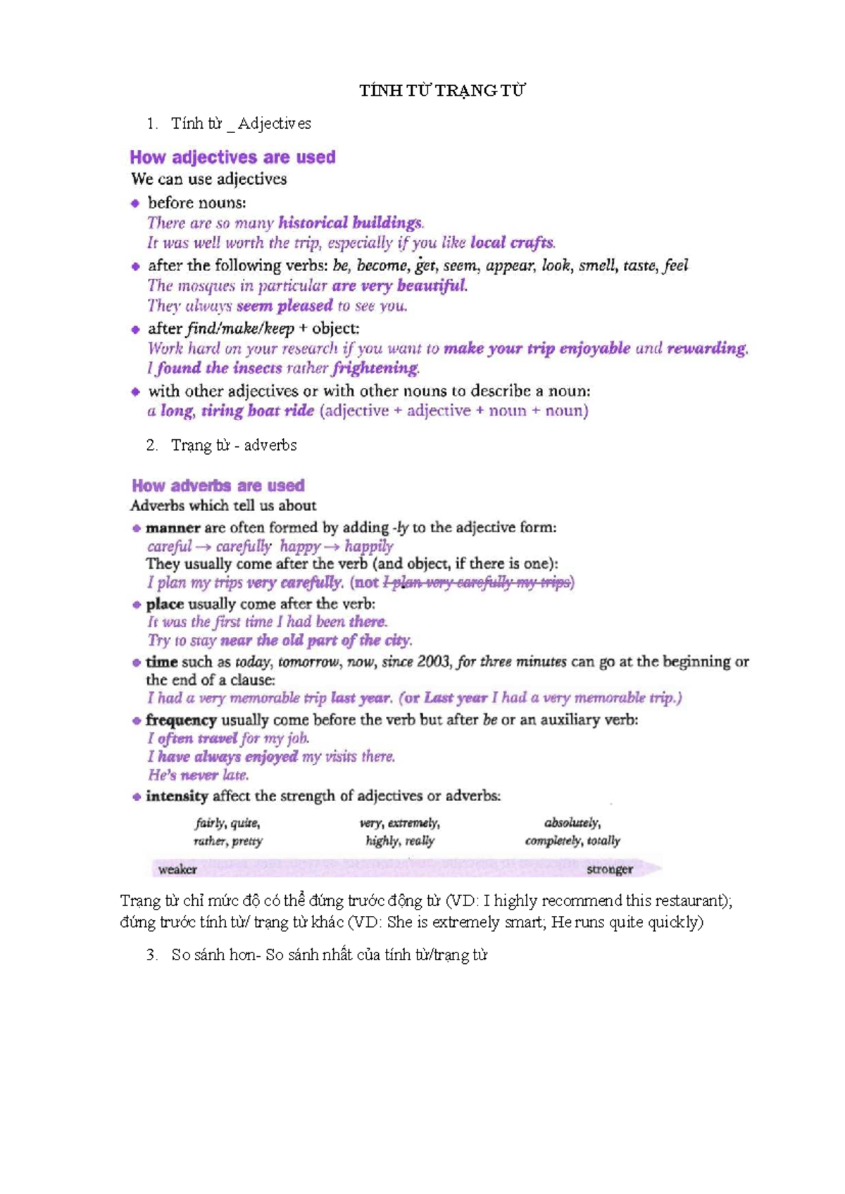 Unit 2 Adj Adv - ngữ pháp adj adv - Ielts Writing - TÍNH TỪ TRẠNG TỪ ...