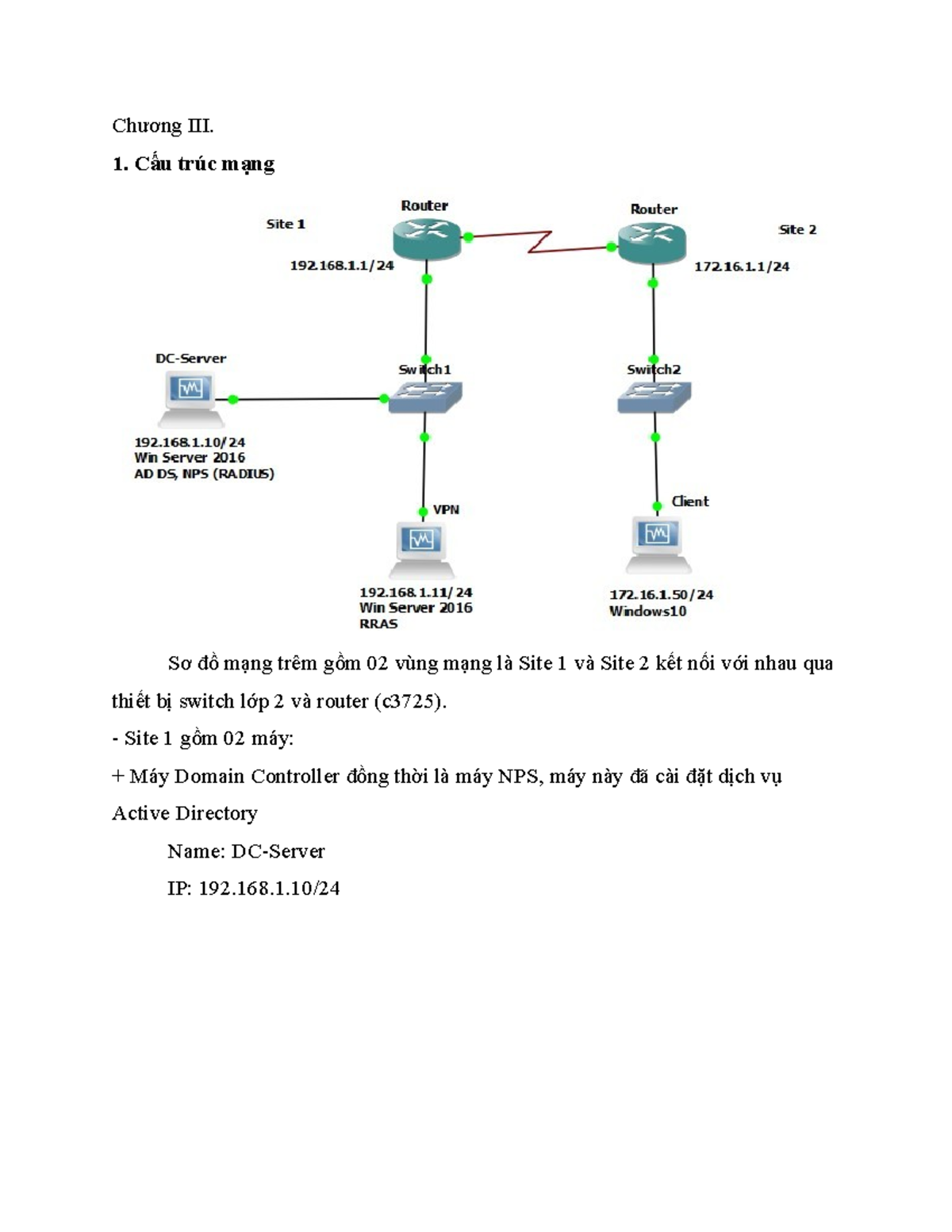 Chương 1. Cấu trúc mạng và Triển khai Radius, Kerberos (C3725) - Studocu