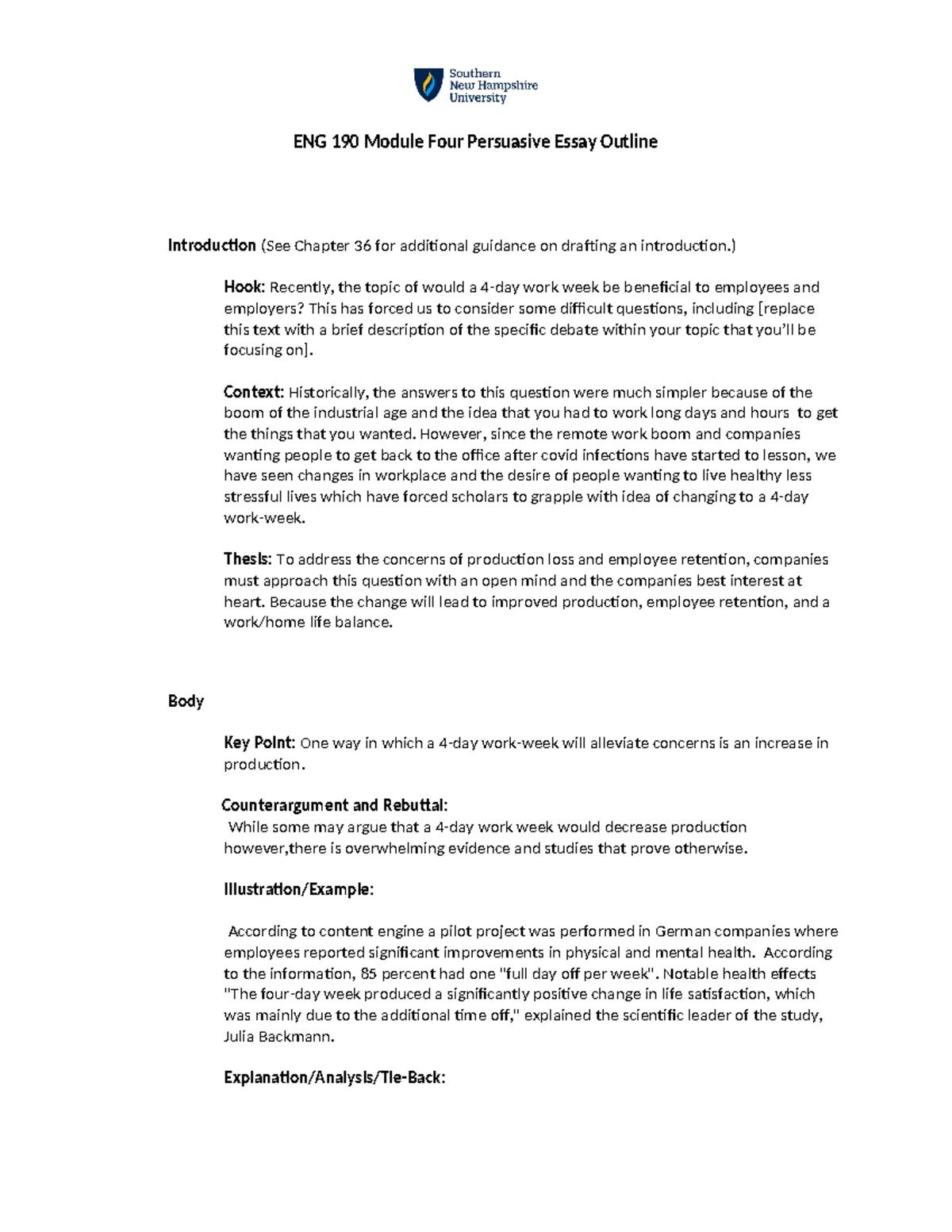 module four persuasive essay - ENG 190 Module Four Persuasive Essay ...