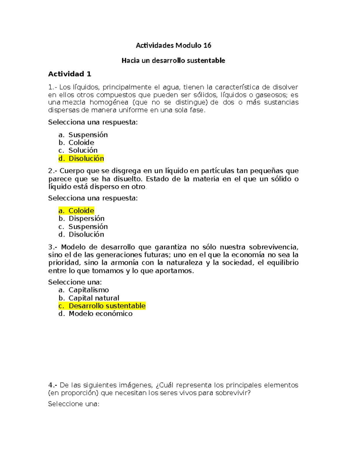 Actividades del Módulo 16 - Desarrollo Sustentable - Studocu