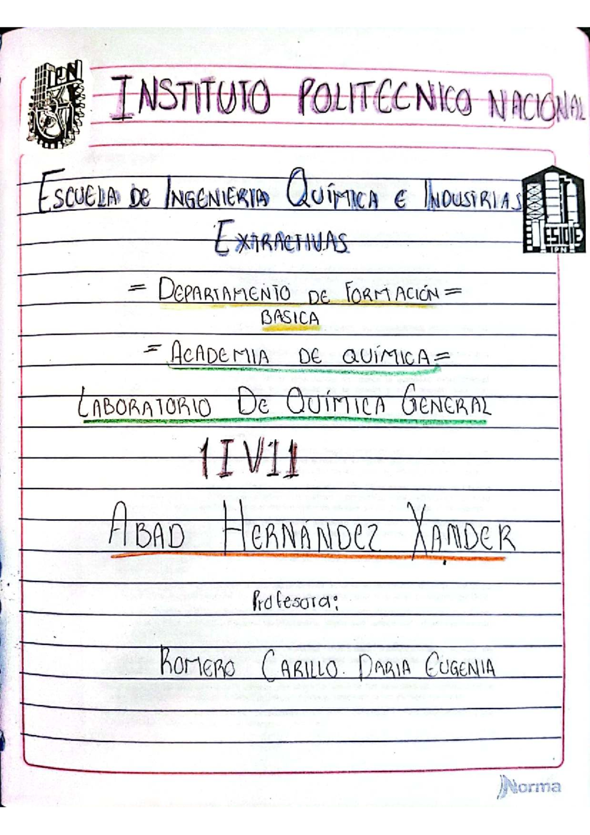 Bitácora de Laboratorio de Química General 1IV11 - Studocu