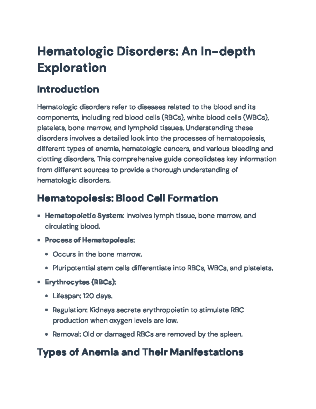Hematologic Disorders: A Comprehensive Overview of Causes and Symptoms ...