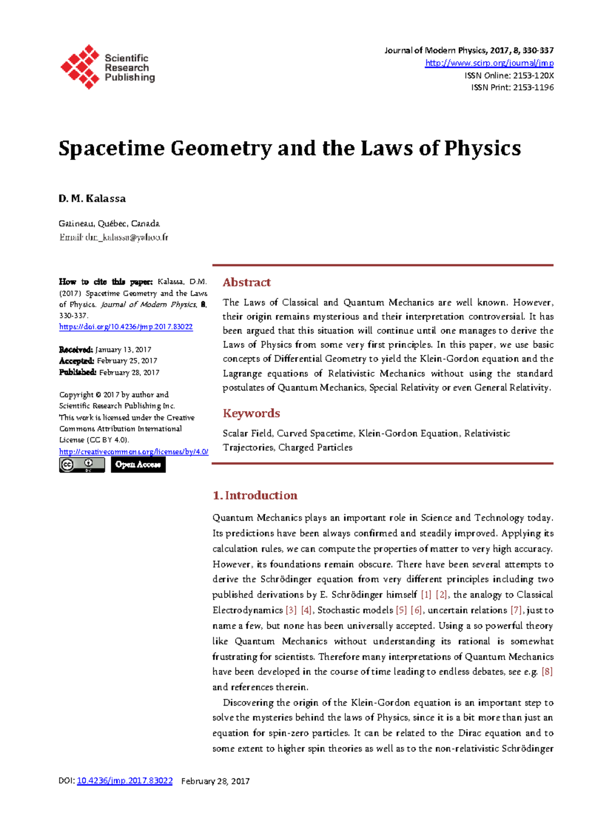 Spacetime Geometry and Physics Laws: Insights from Differential ...