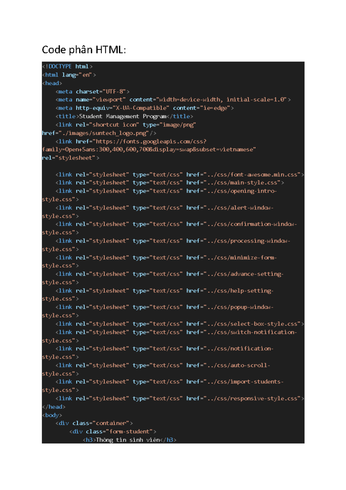Code-phần-HTML - code dung de lap trinh web - Code phầần HTML: