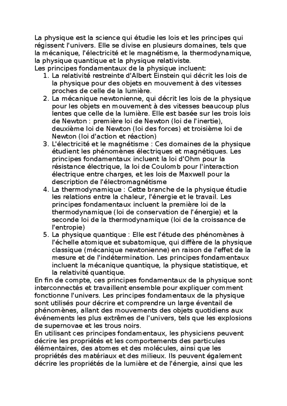 Principes fondamentaux de la physique : Concepts clés et applications ...