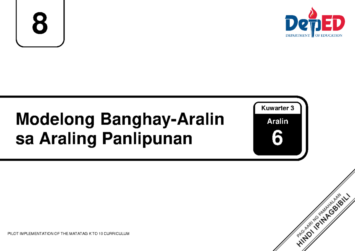 Q3 LE AP8 Lesson 6 Week 6: Mga Gawain sa Araling Panlipunan - Studocu