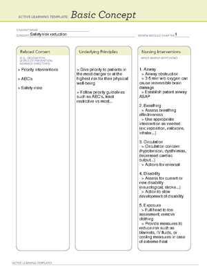 Basic Concept Home safety for older adult - ACTIVE LEARNING TEMPLATES ...