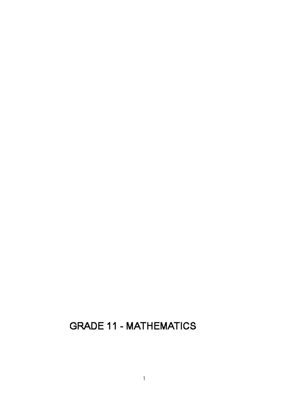 Grade 11 Mathematics Notes - GRADE 11 - MATHEMATICS Measures of central ...