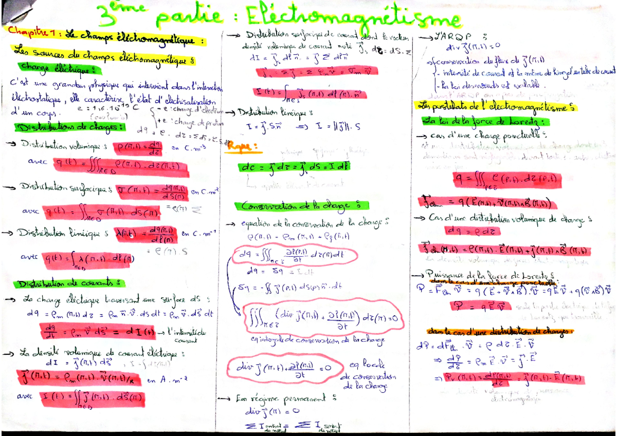électromagnétisme - S3 -Electromagnétisme - Studocu