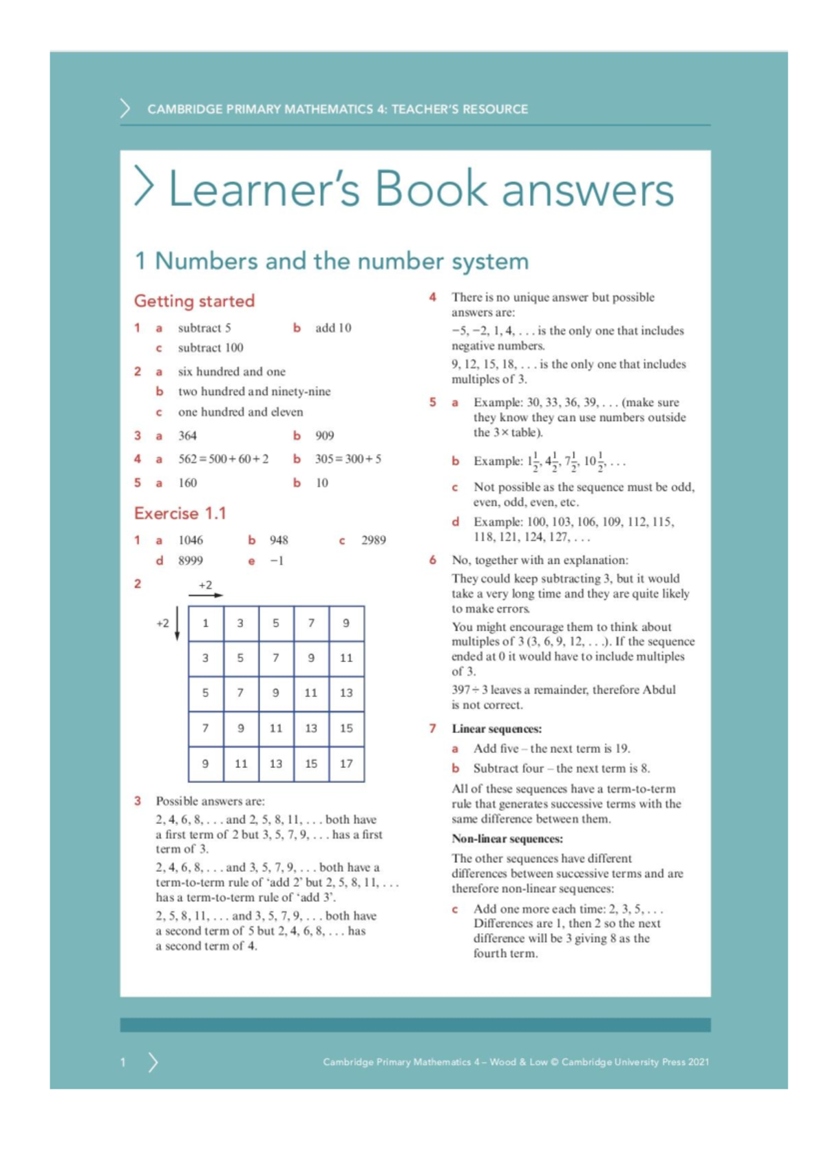 Grade 4 Maths Learner Book: Answer Key and Solutions - Studocu