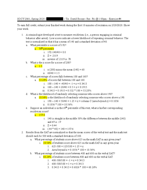 exam 2 study guide - Exam 2 Study Guide The Normal Distribution and Probability What is a normal ...