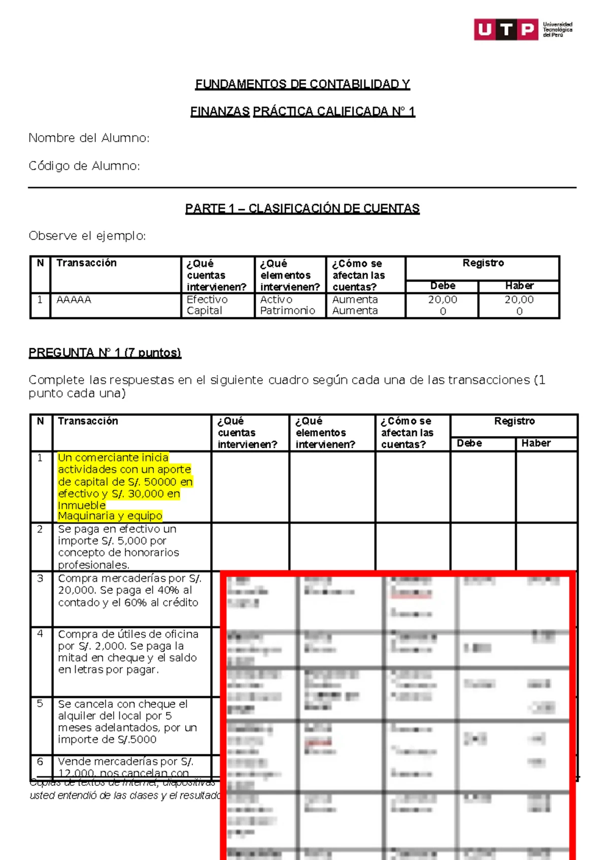 📝Semana 15- Tema 01 Tarea- Ejercicios del Libro Mayor - fundamentos de contabilidad y finanzas ...