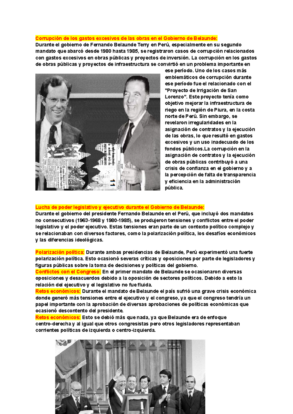Corrupción y Conflictos en el Gobierno de Belaunde Terry (11 y 12 ...