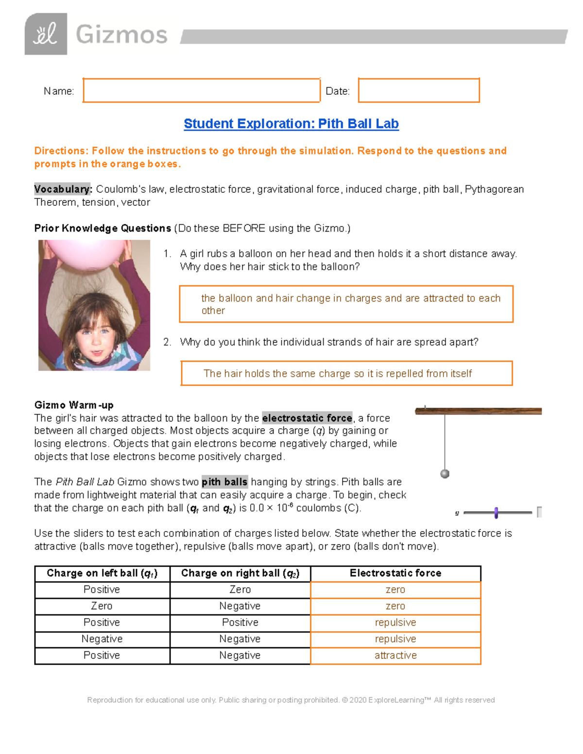 Pith Ball Lab: Exploring Electrostatic Forces in Physics - Answers ...