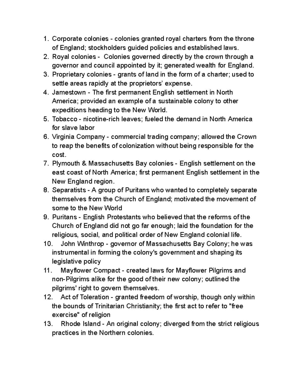 APUSH Unit 2: Key Historical Identifications and Concepts - Studocu