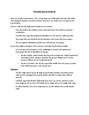 7. Murdock and the family - Functionalism and the family A good example ...