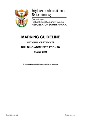BA Guide N4 - building administration n4 - 90137 - Studocu