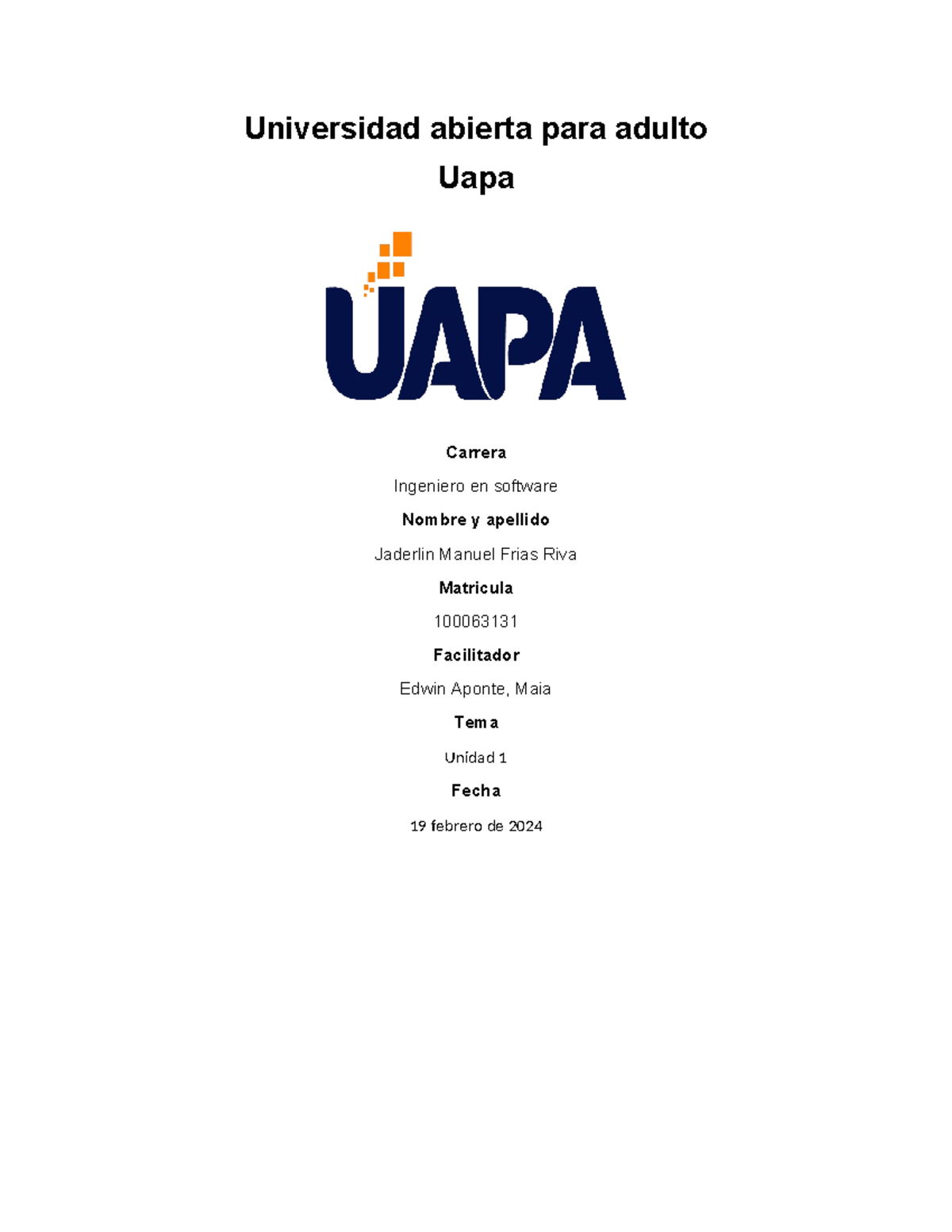 Universidad abierta para adulto - Universidad abierta para adulto Uapa ...