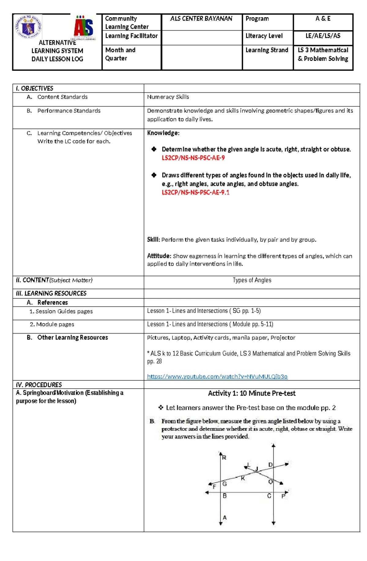 ALS A&E Practice Test for Elementary Level - AEPractice Test - Studocu