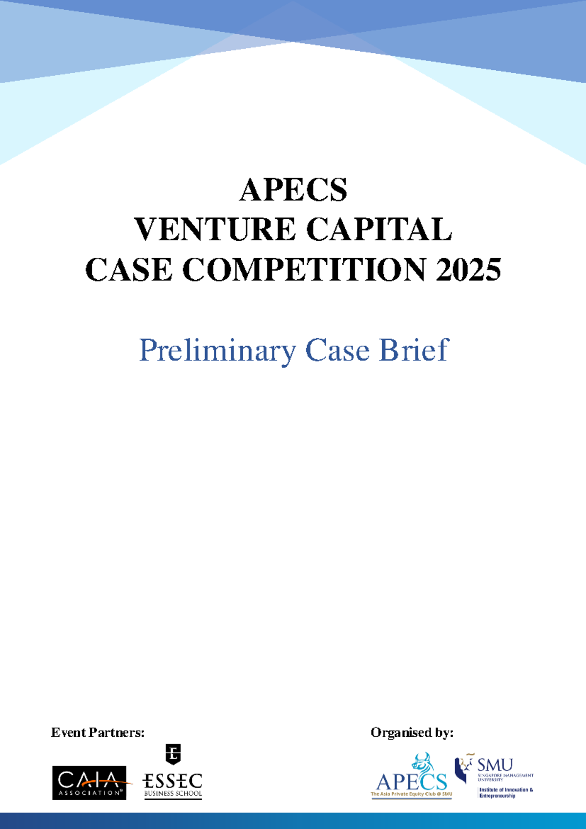 VCCC 2025 Preliminary Case Guidelines for Venture Capital Competition ...
