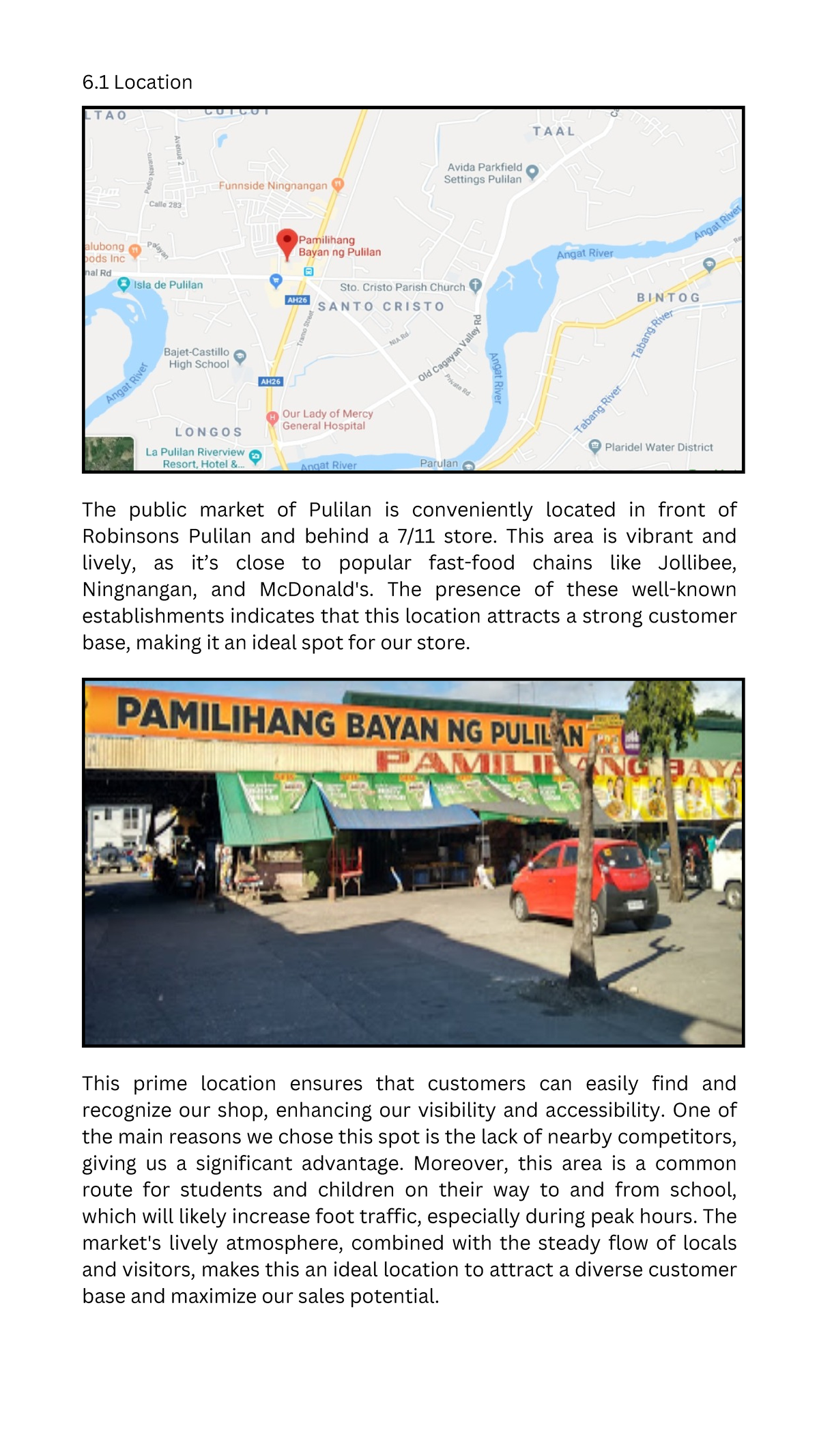 Strategic Location Analysis: 6 - Public Market of Pulilan - Studocu