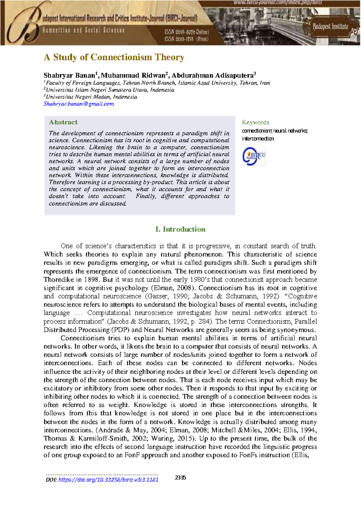 Connectionism Theory: Exploring Neural Networks and Cognitive Learning ...