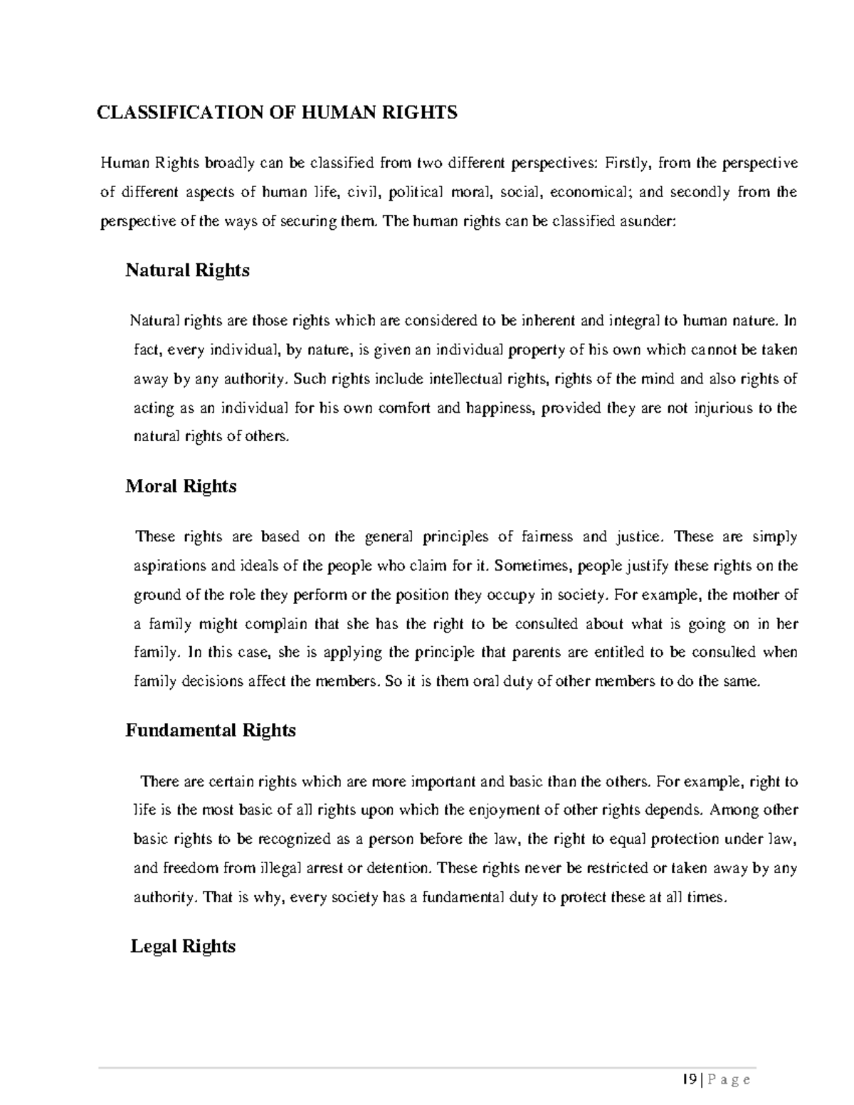 CLASSIFICATION OF HUMAN RIGHTS: An Overview of Types and Perspectives ...