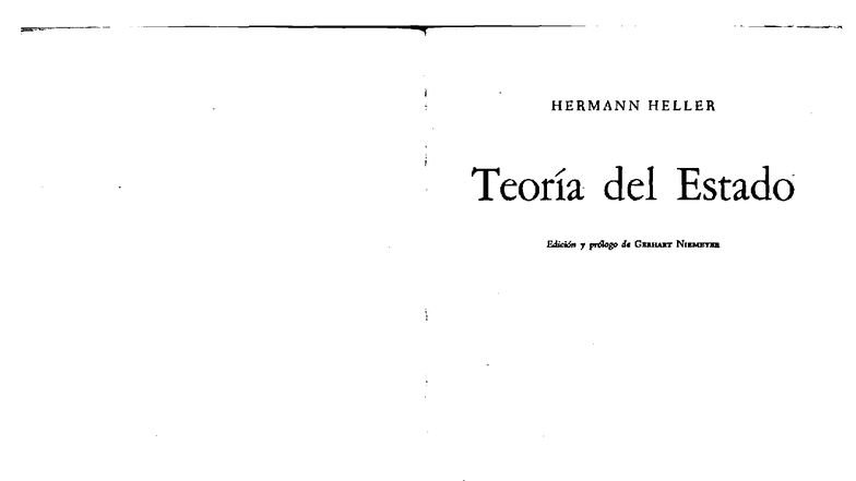 Teoría del Estado de Hermann Heller: Análisis y Contexto - Studocu