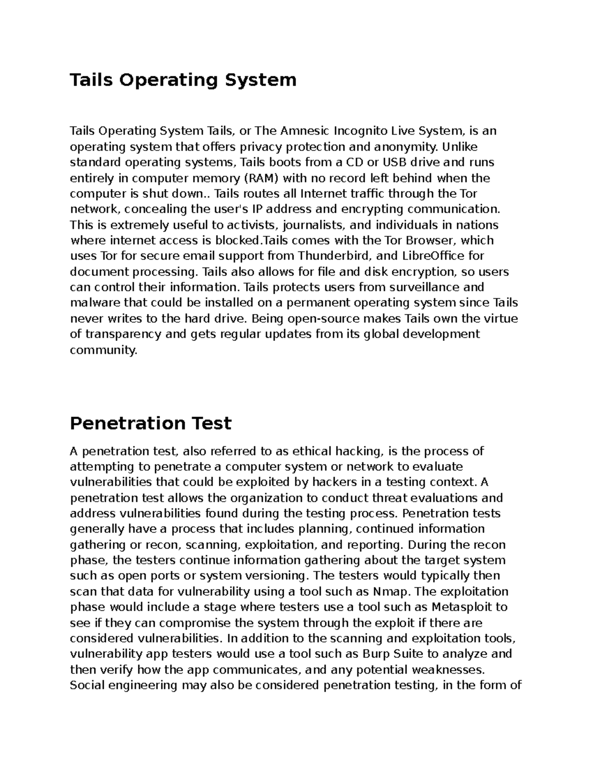 Tails OS Overview: Privacy, Anonymity & Penetration Testing Insights ...