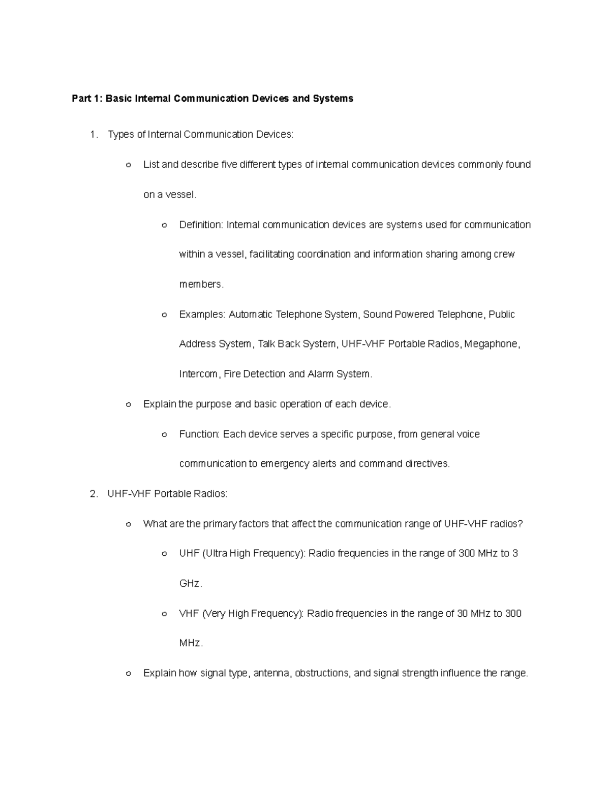 Prelims ICT: Internal Communication Devices & Computer Systems Overview ...