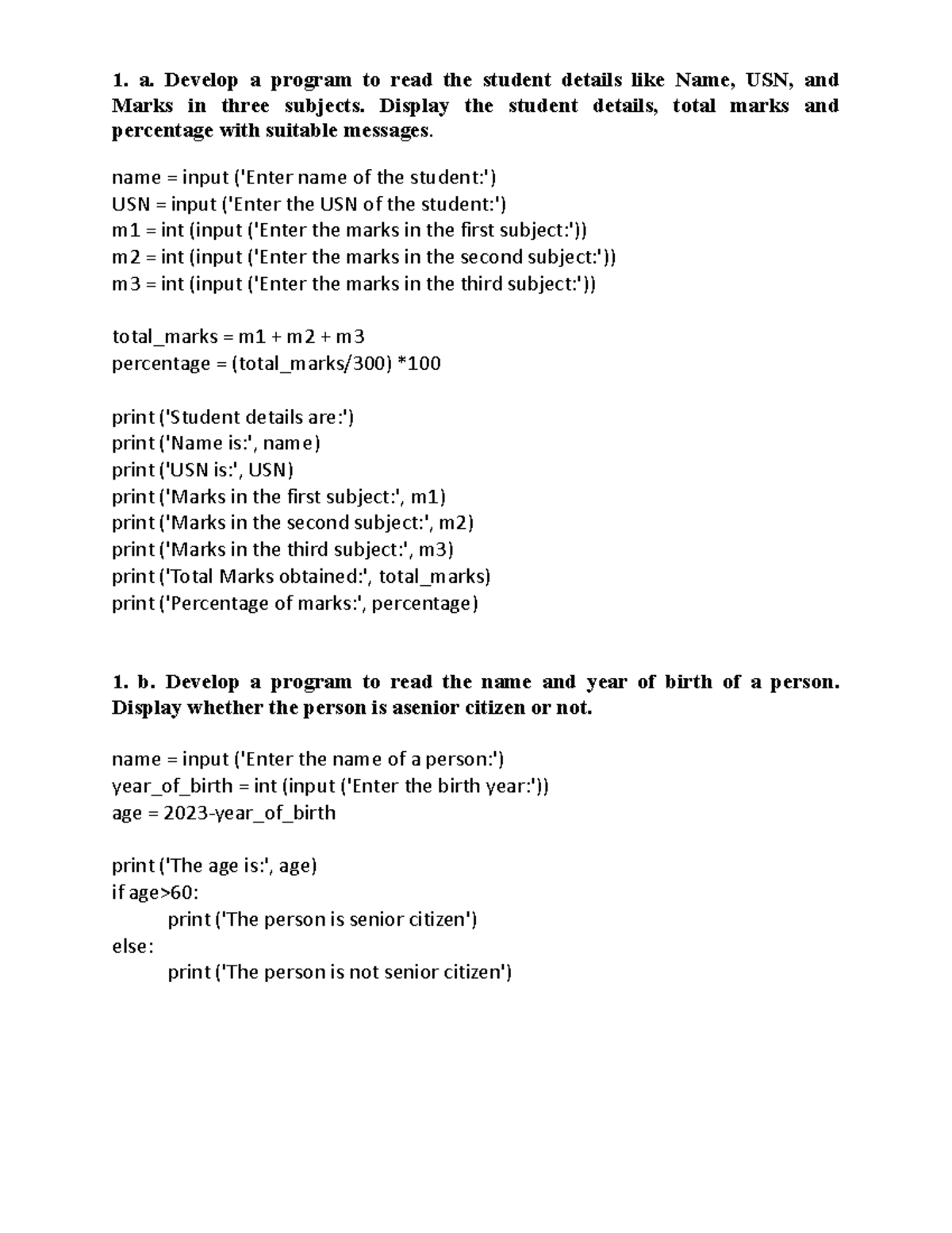 CS101 - Programming Assignments Overview and Code Examples - Studocu