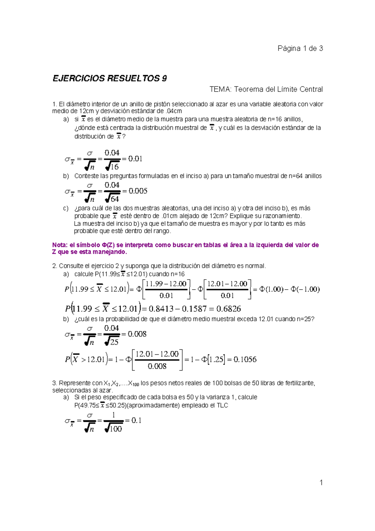 Ejercicios Resueltos sobre Distribución Muestral de Medias en Estadística - Studocu