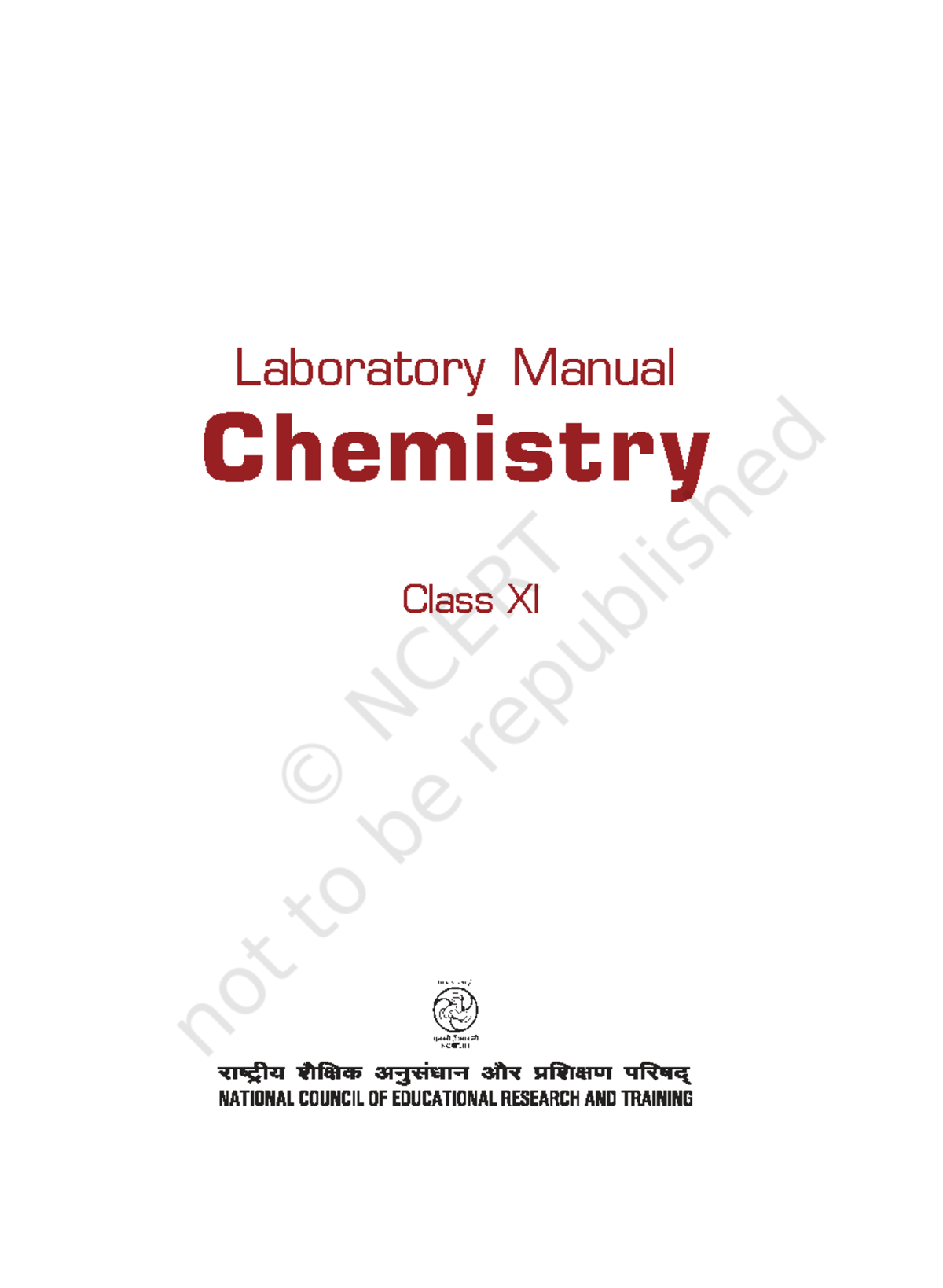 Laboratory Manual for Chemistry Class XI (1582) - Practical Guide - Studocu