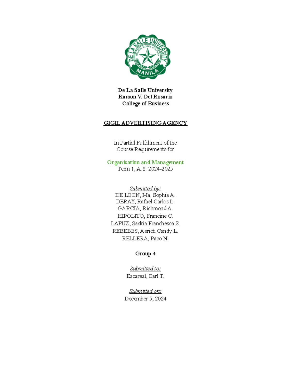 [FDNMANP] Gigil Advertising Agency Project Insights and Strategies ...