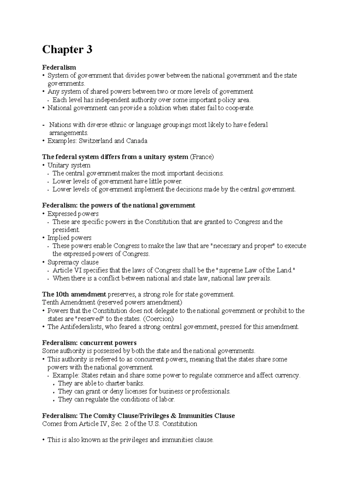AP® US History Guided Reading: Federalism and the Constitution Section ...