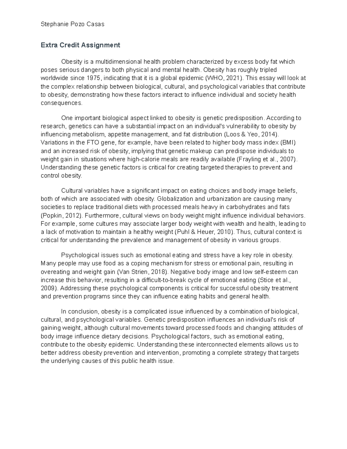 Extra Credit Assignment - Stephanie Pozo Casas Extra Credit Assignment ...