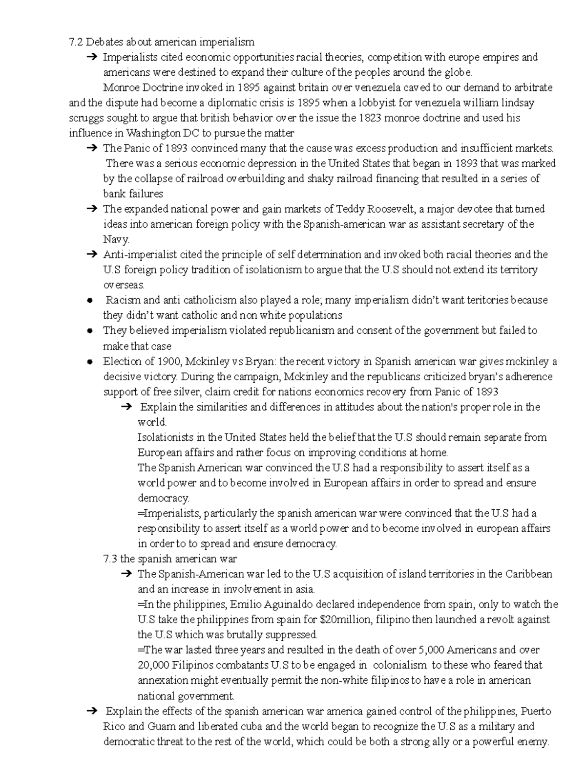 Apush Unit 7 - These notes helped me passed my ap test - 7 Debates ...