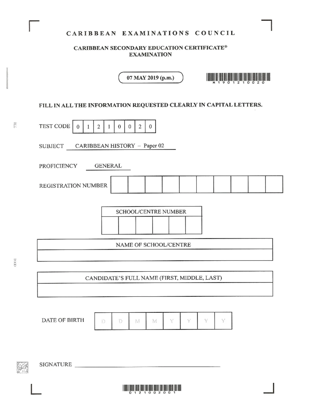 CSEC Social Studies Jan 2025 Paper 02 Exam Instructions & Questions ...