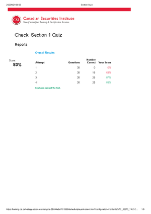 Practice Test 1 - Overall Results Score: 93% Learning Domain Questions ...