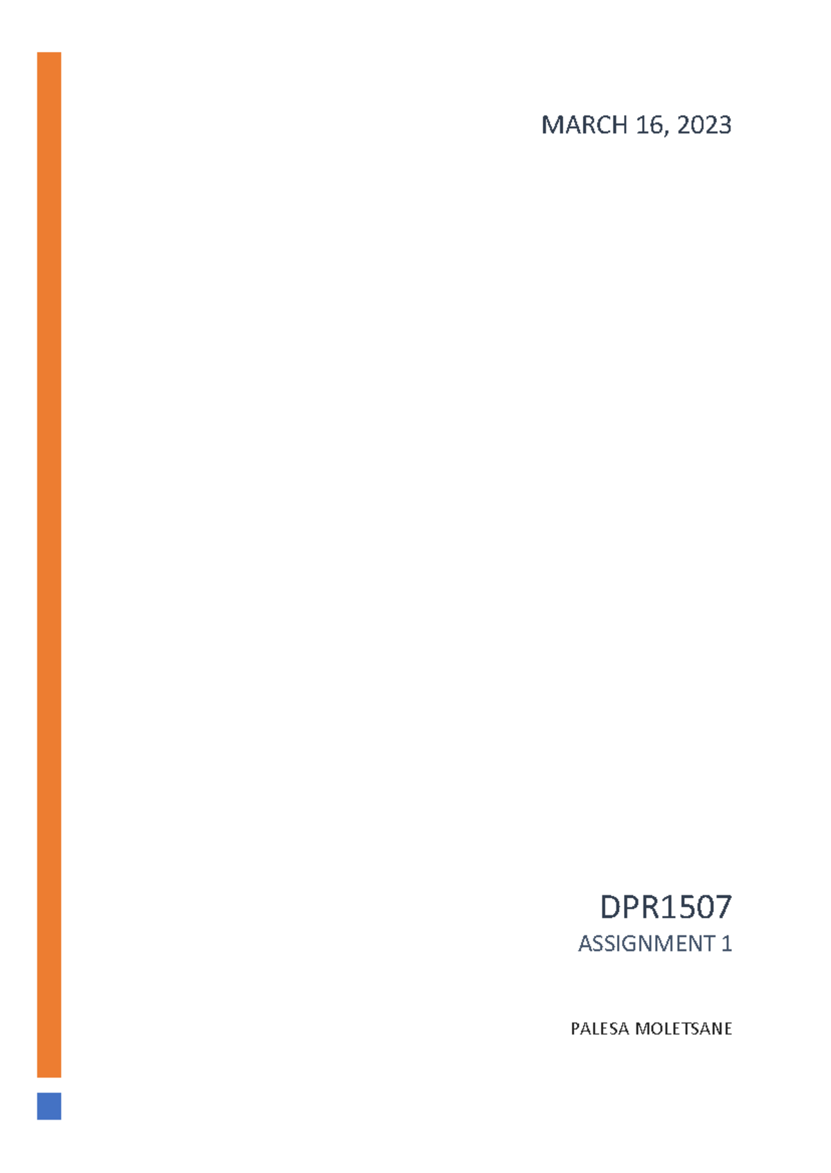 DPR1507 Assignment 1: Exploration of Media and Communication Theories - Studocu