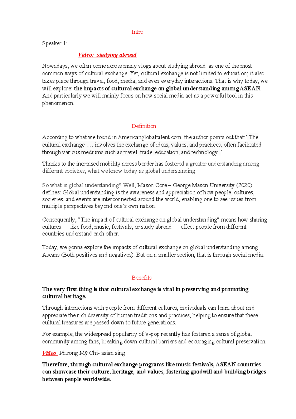 The Impact of Cultural Exchange on Global Understanding Among ASEANs ...