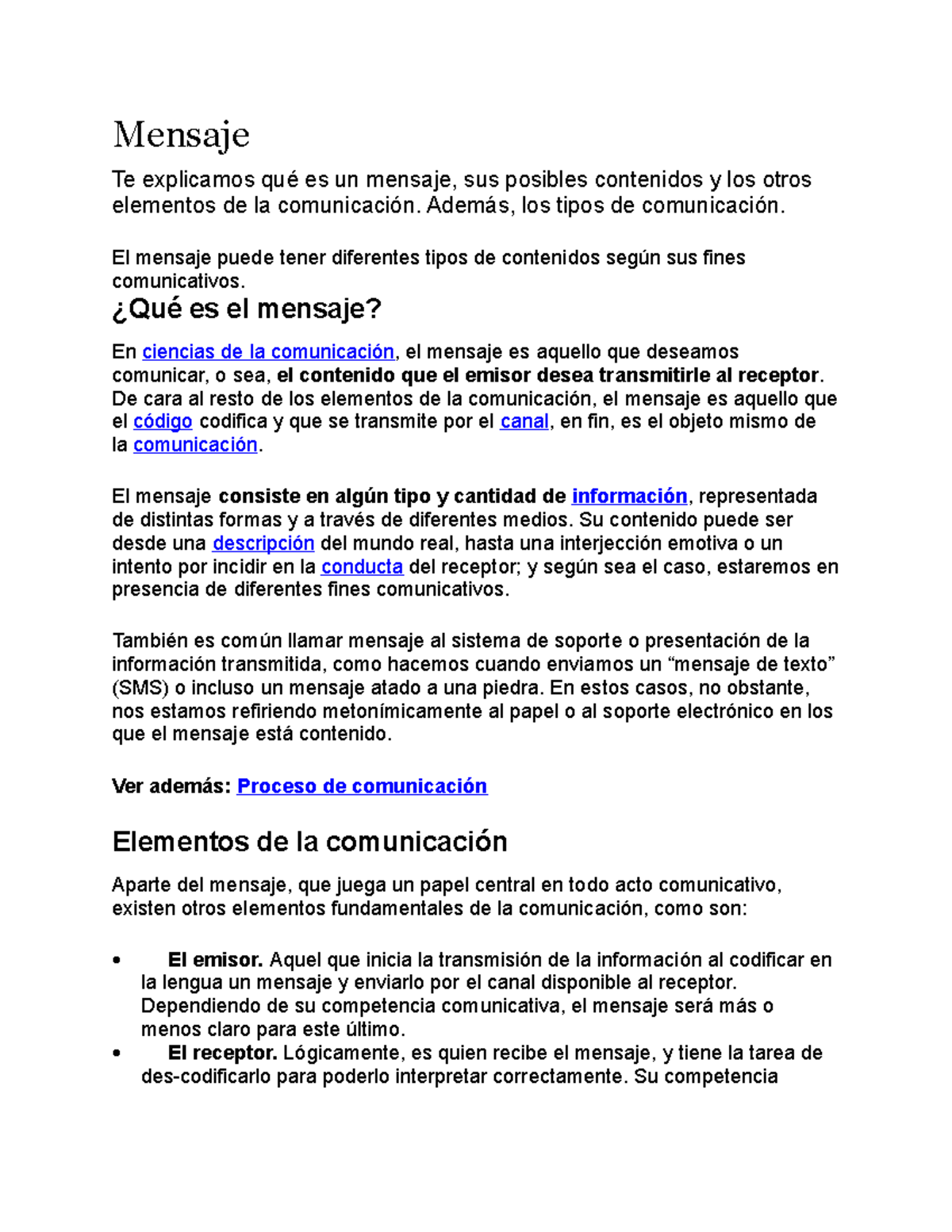 Mensaje - Mensaje Te explicamos qué es un mensaje, sus posibles ...