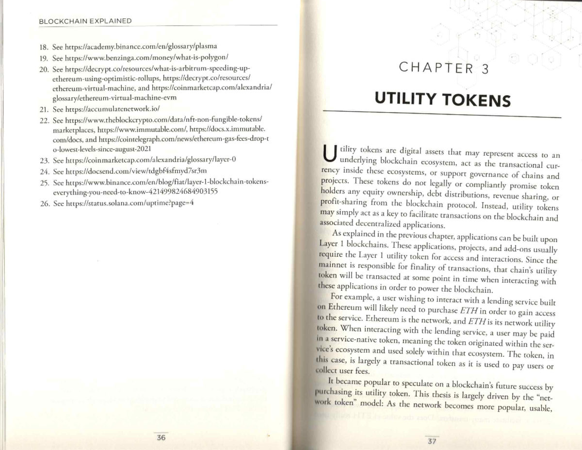 Blockchain Utility Tokens: Insights from Chapter 3 Analysis - Studocu