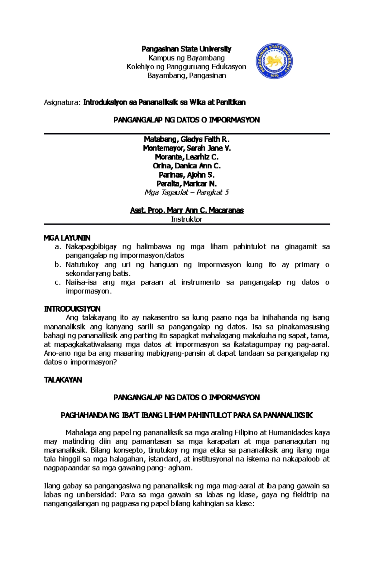 Filipino 10 Q1W3 - MODULE - Filipino Unang Kwarter - Modyul 3 Mga ...