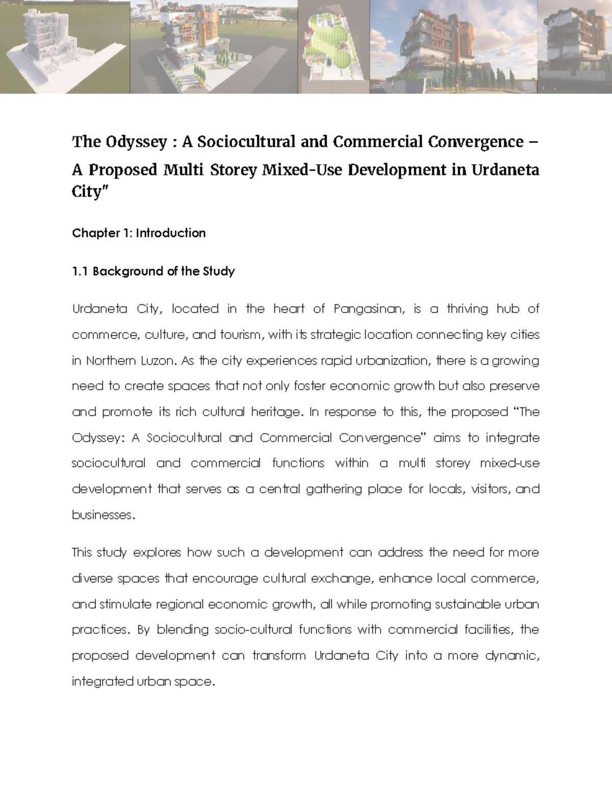 The Odyssey: Sociocultural & Commercial Convergence in Urdaneta ...