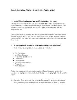 Sources of law - summary of the module in terms of chapter 3 ...