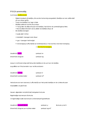 Massadichtheid - 3e jaar - 1 deeltjemodel 4 principes van het ...