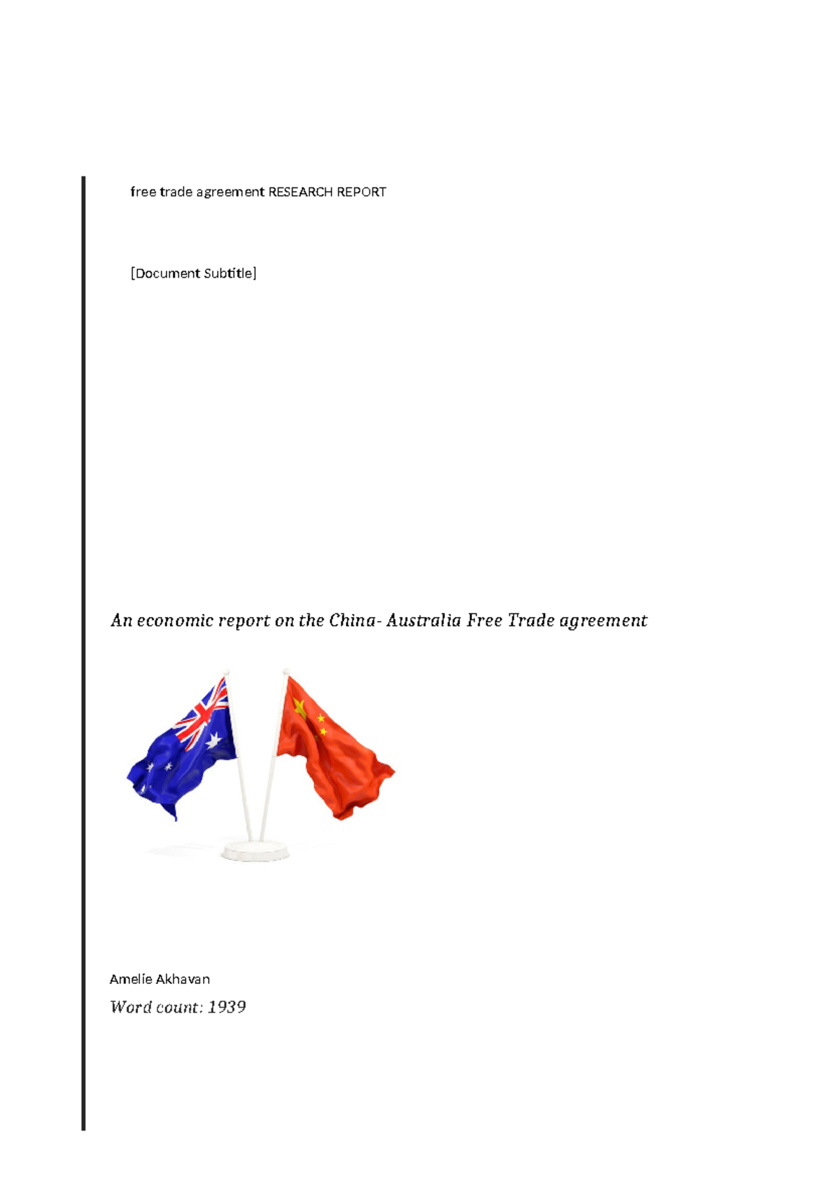 ChAFTA Economic Impact Analysis: Australia-China Free Trade Agreement ...