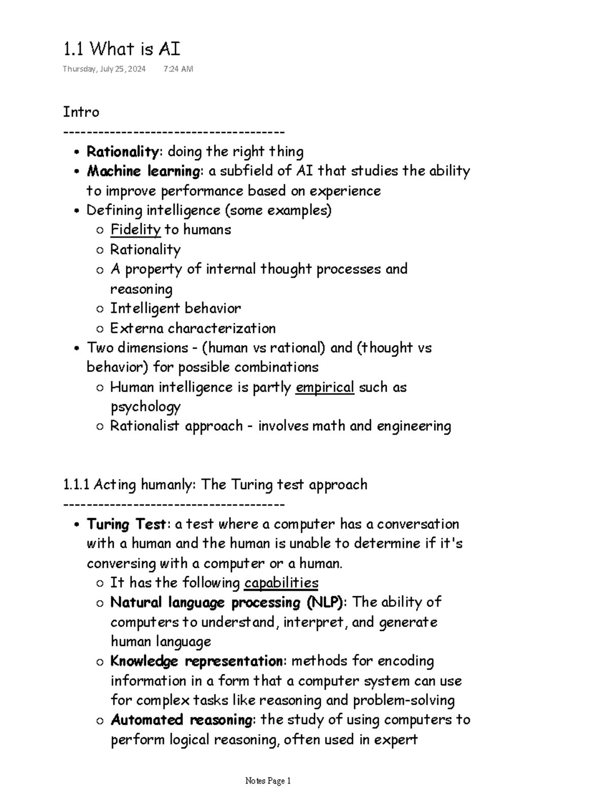 M Class Textbook - Chapter 1: Introduction to AI Concepts - Studocu