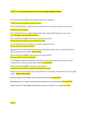 Introduction to Information Technology Milestone 4 - 15/15 that's 100% ...